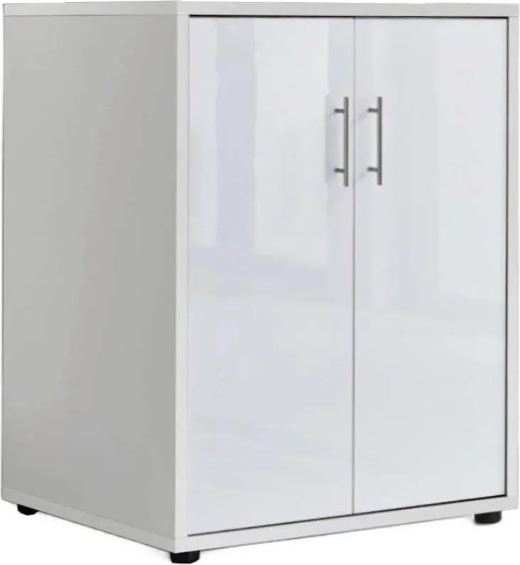 XXXLutz SKŘÍŇ NA ŠANONY, bílá, vysoce lesklá bílá, 54/74/50 cm MID.YOU - Online Only kancelářský nábytek - 001067015611