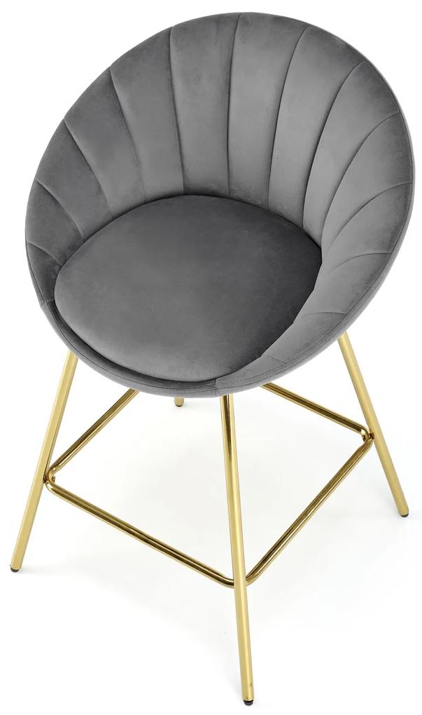 HALMAR H112 barová židle šedá