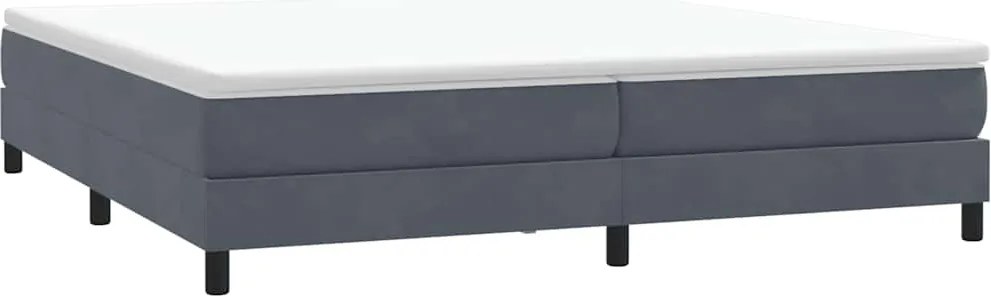 Postel Box Spring bez matrace tmavě šedá 200x210 cm samet 3315844