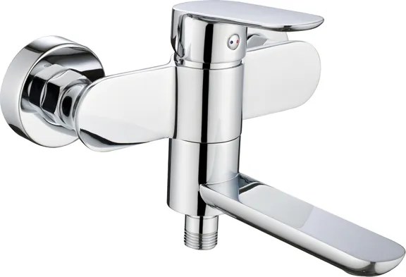 Mereo Mereo, Vanová nástěnná baterie se sklopným ramínkem, Viana, bez příslušenství, 150 mm, chrom, CBE90203