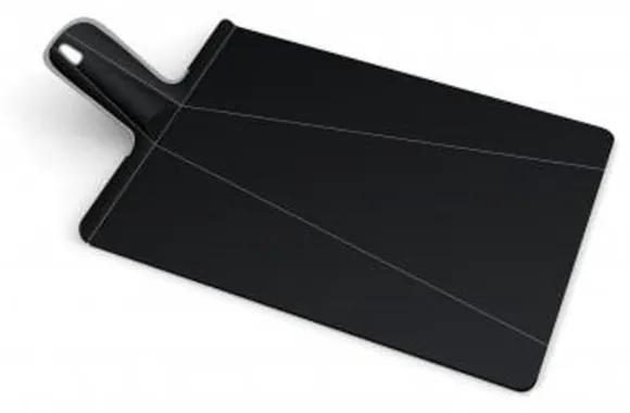 Černé skládací prkénko Joseph Joseph Chop2Pot Plus, délka 48 cm