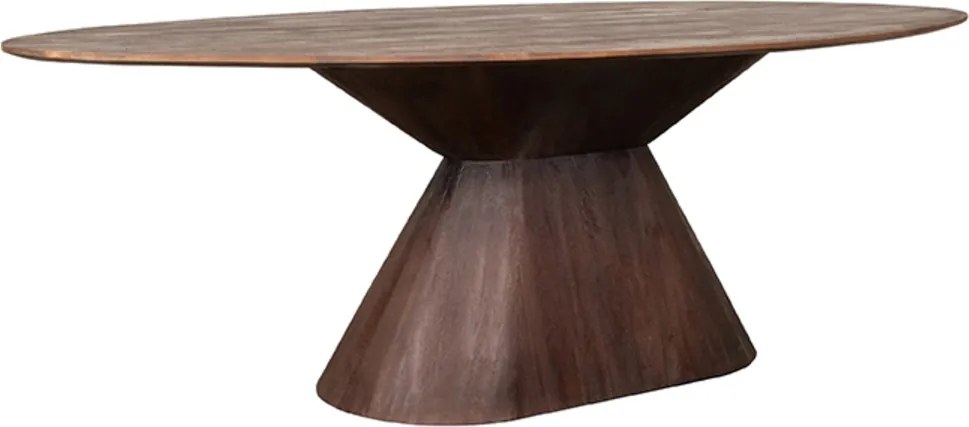 LABEL51 Oválný jídelní stůl JAGGER tmavě hnědý 240x110 cm SE-23.141