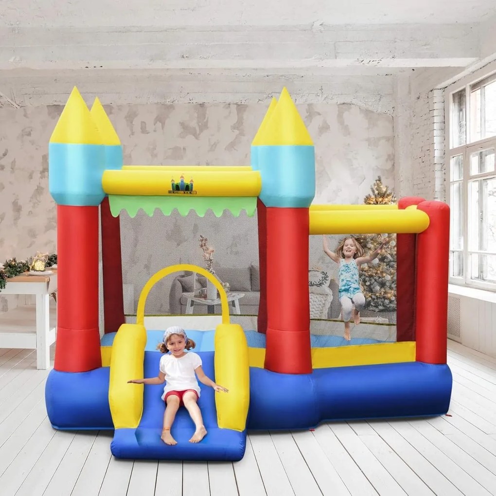 Costway Skákací hrad s foukačem a skluzavkou a skákacím prostorem