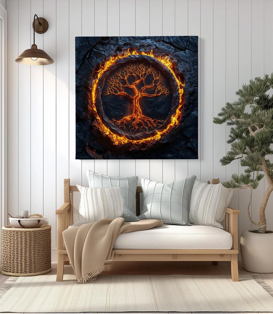 Obraz na plátně - Strom života Gran Fuego FeelHappy.cz Velikost obrazu: 60 x 60 cm