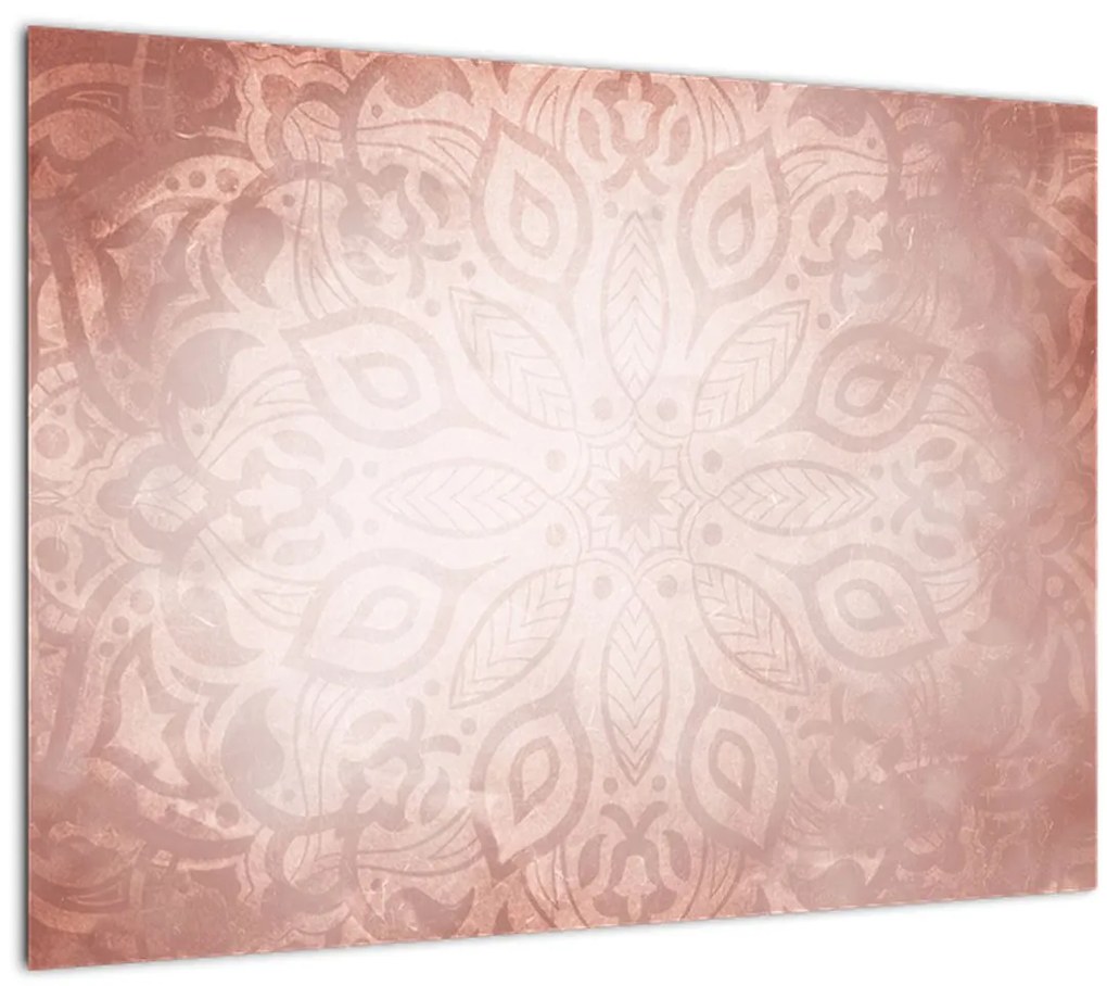 Obraz - Růžová mandala (70x50 cm)