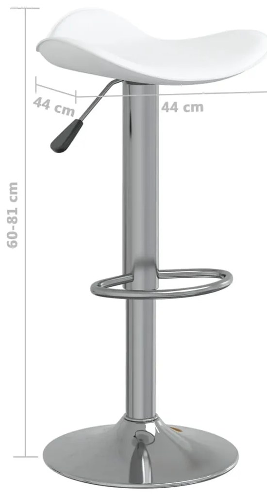 vidaXL Marketos Barové stoličky 2 ks bílé chromovaná ocel a umělá kůže