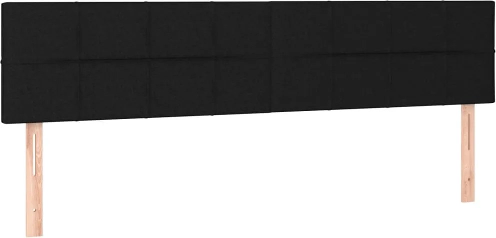 Box spring postel s matrací černá 200x200 cm textil 3140643