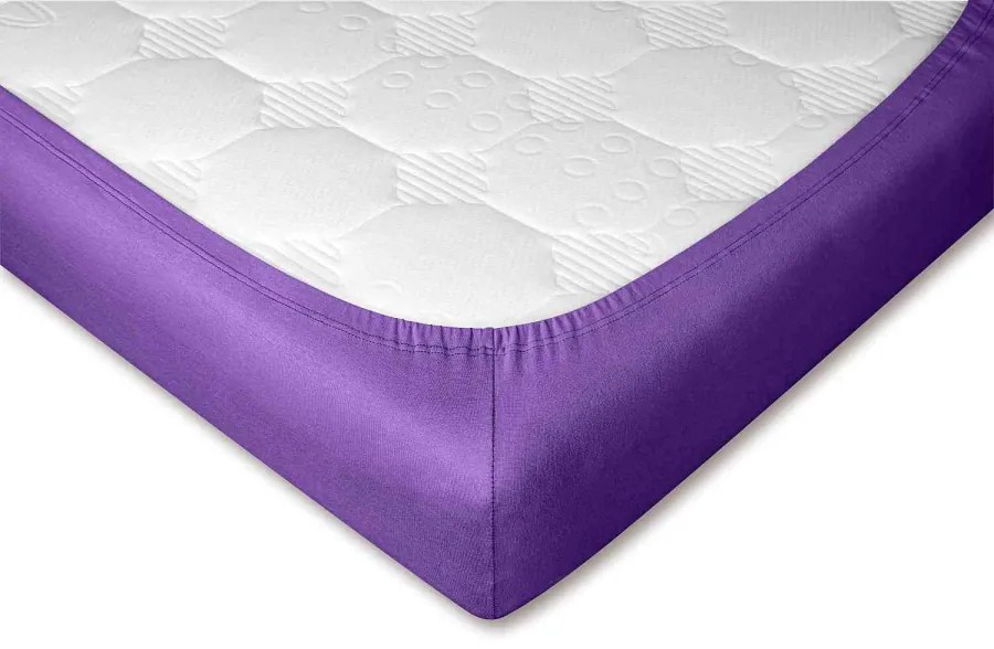 DADKA Jersey prostěradlo purpur Rozměr 60x120x10 dětské