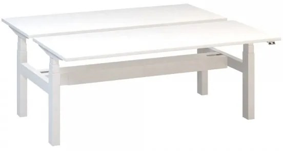 Stůl ProOffice Ergo Up DUO 180 cm, bílá podnož