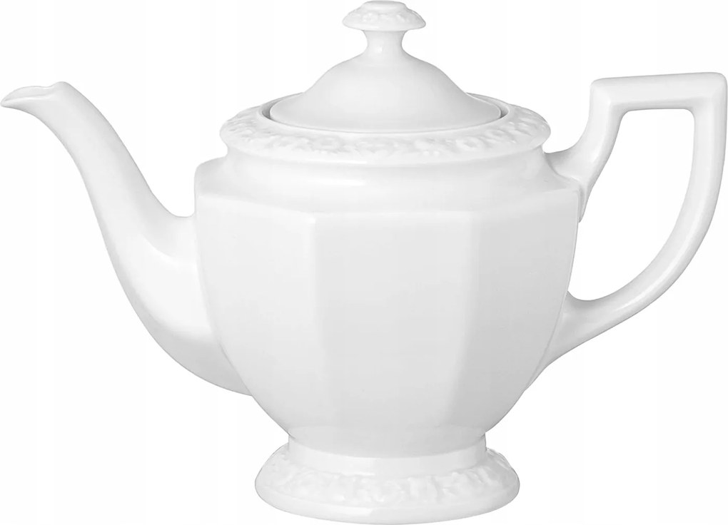 Rosenthal Maria Bílá porcelánová konvička na čaj, klasická, 1,20 l