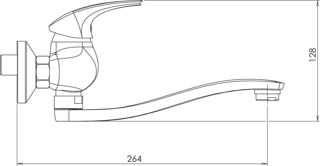 Novaservis Metalia 57 57070.0 Dřezová / umyvadlová baterie nástěnná 150 mm