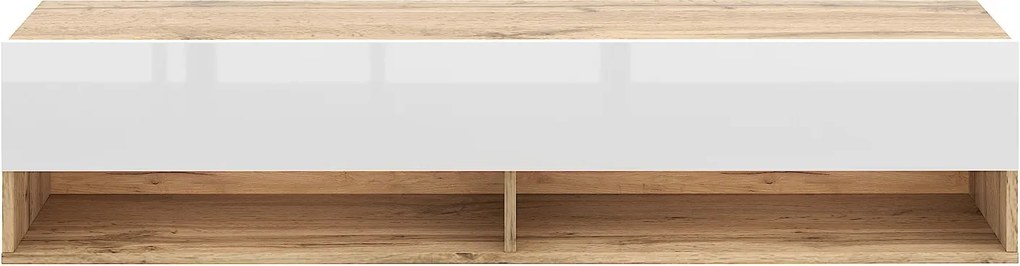 Závěsný TV stolek Derby 140 cm dub Wotan/bílý