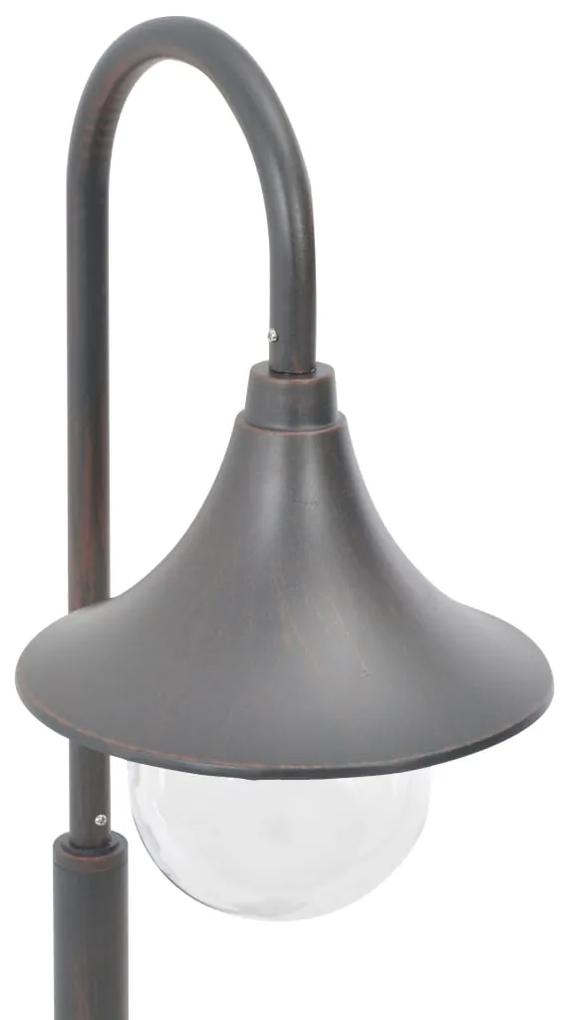 Zahradní sloupová lampa E27 120 cm hliník bronzová