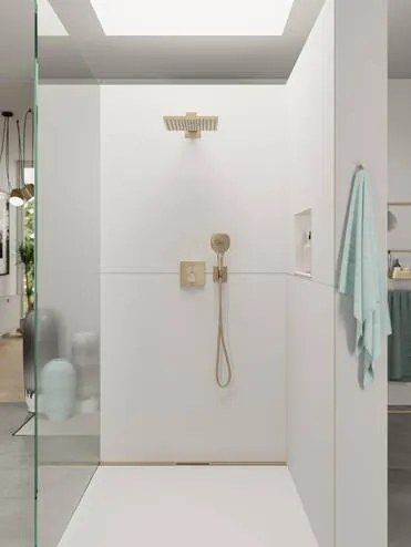 Hansgrohe Raindance E, hlavová sprcha 300 1jet se sprchovým ramenem, kartáčovaný bronz, HAN-26238140