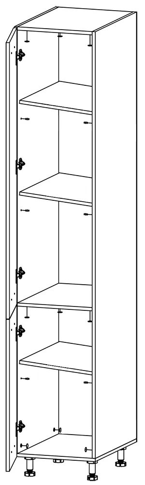 LANGEN bu | potravinová skříňka D40SP policová, regál | s úchytem | UNI provedení | béžová