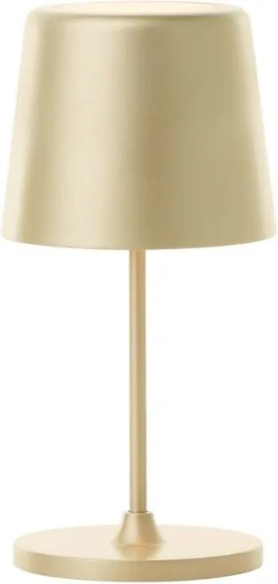 Brilliant G90939/16 Venkovní AKU stolní lampa KAAMI zlatá USB-C