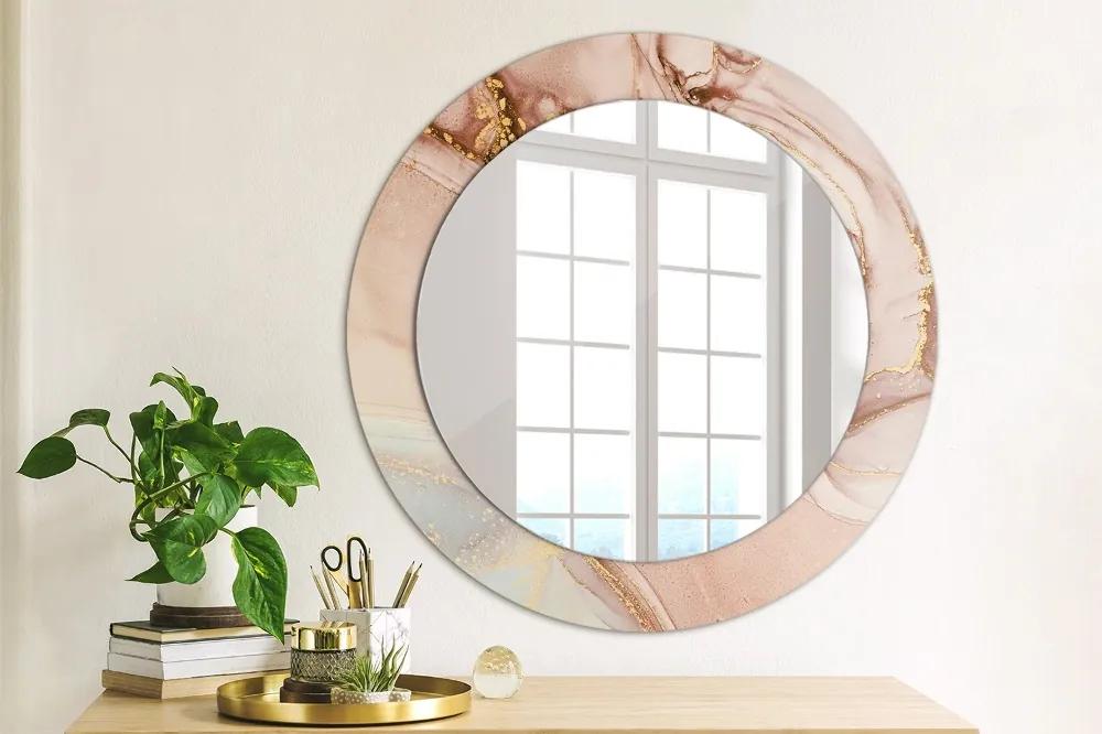 Kulaté dekorativní zrcadlo na zeď Abstraktní tekutina fi 60 cm