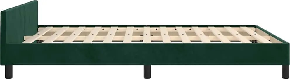 Rám postele bez matrace tmavě zelená 140 x 190 cm samet 3125632