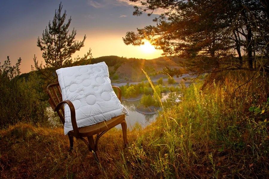 Lavinest Set Bamboo z bavlny Rozměr: 2ks polštář 50x70cm zip (500g) + 1ks přikrývka 200x220cm (2000g)