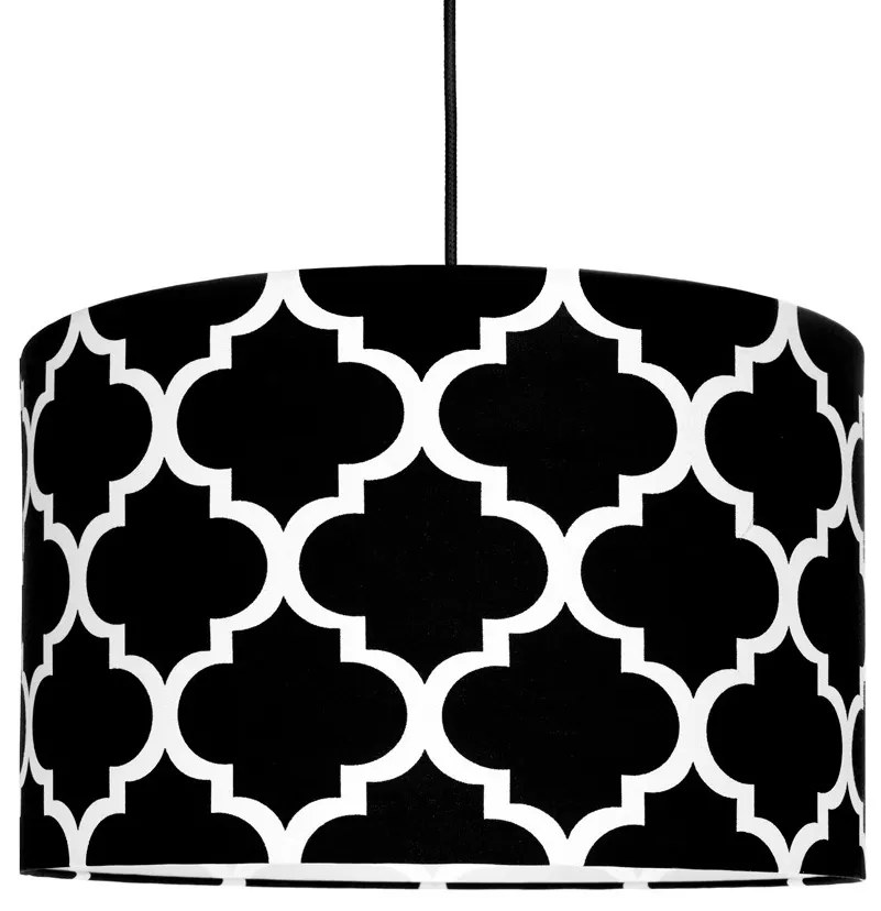 Forclaire Textilní závěsná lampa Maroko - černá