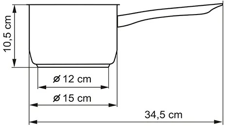 KOLIMAX - české nerezové nádobí Hrnec s rukojetí KOLIMAX KLASIK 15 cm, 1,5 l