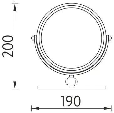 NIMCO kosmetické stojánkové zrcadlo skládací, ZR 7892N-26