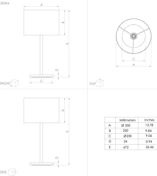 Eglo 39394 - Stolní lampa SAGANTO 1 1xE27/60W/230V měděná
