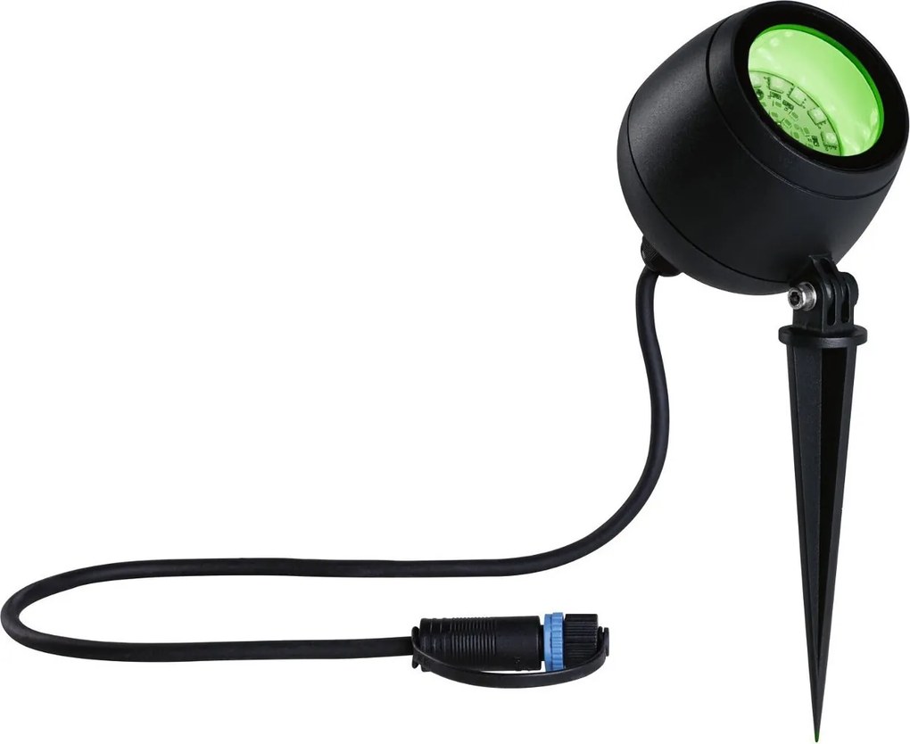 P 94769 Plug & Shine LED bodové zahradní světlo Smart Home Zigbee Kikolo IP65 RGBW+ 6,2W antracit - PAULMANN