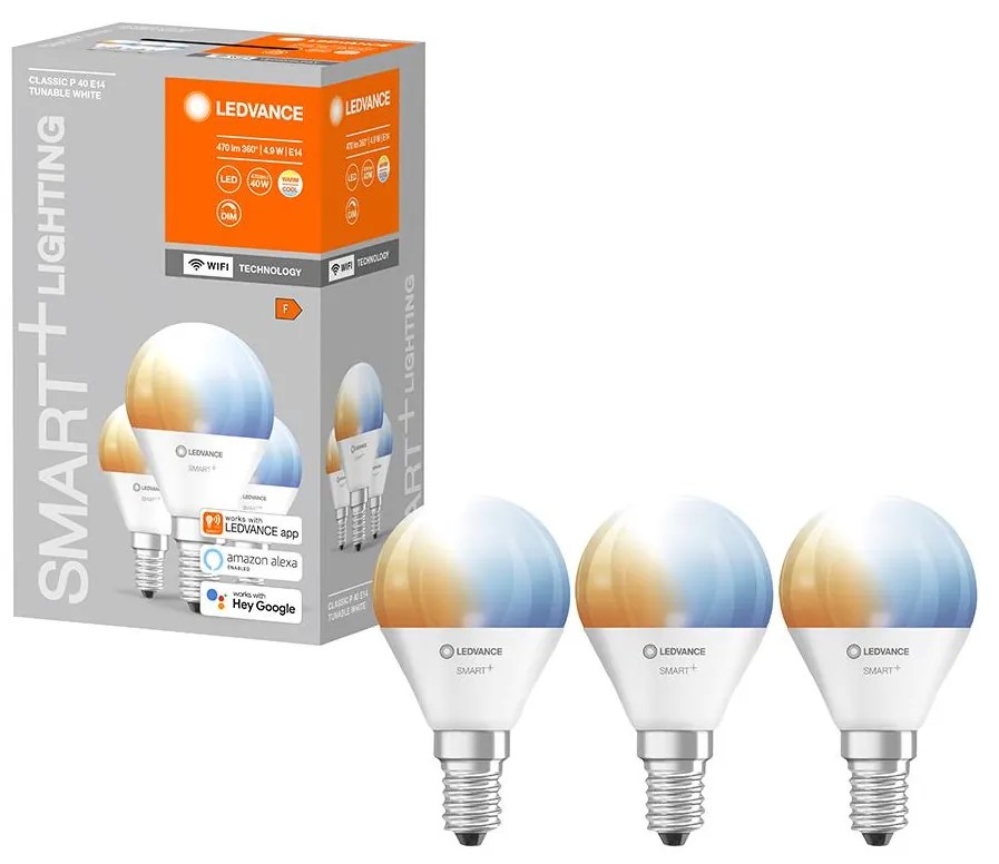 Ledvance SADA 3x LED Stmívatelná žárovka SMART+ E14/5W/230V 2700K-6500K - Ledvance P224721