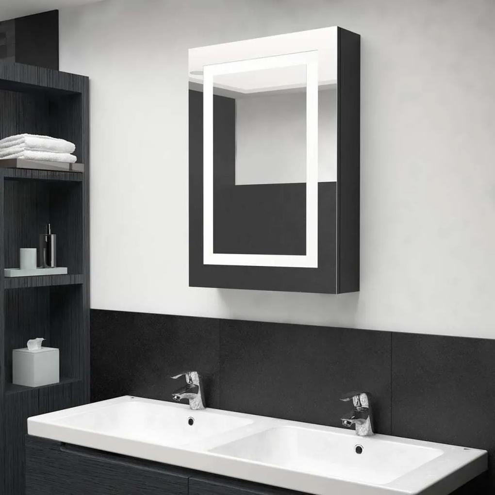 vidaXL LED koupelnová skříňka se zrcadlem 50 x 13 x 70 cm [326493] Barva: dub