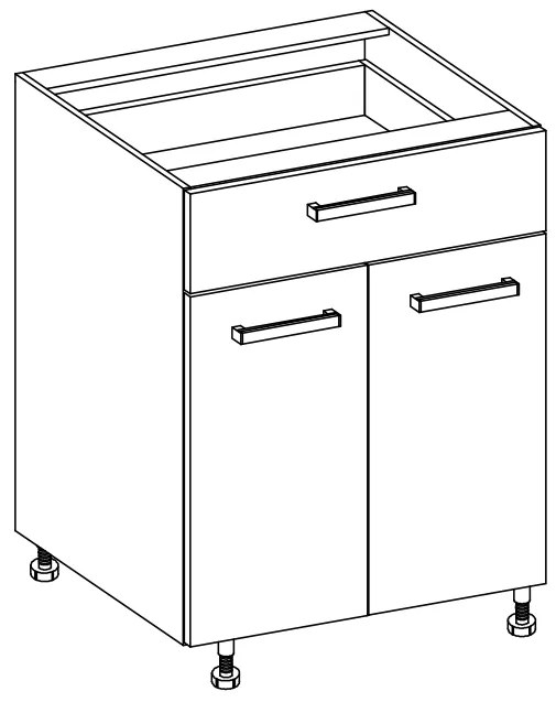 Kuchyňská linka INFINITY s | 270x260 cm | SE SOKLEM a s ostrůvkem 106x70 cm | šedá mat/artisan