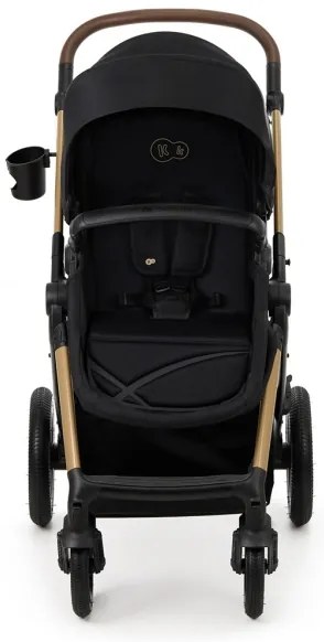 KINDERKRAFT-Kombinovaný kočárek 3v1 MOOV 2 AIR Pure black + autosedačka MINK PRO