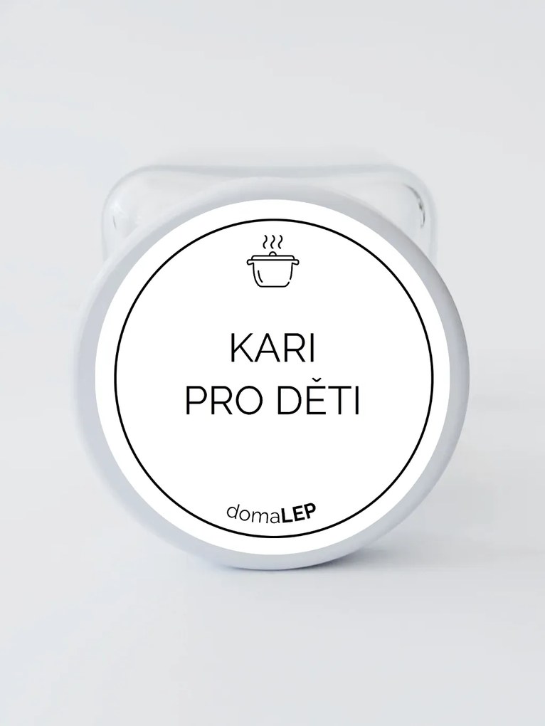 Samolepka na kořenky KARI PRO DĚTI bílá 5 cm základní písmo