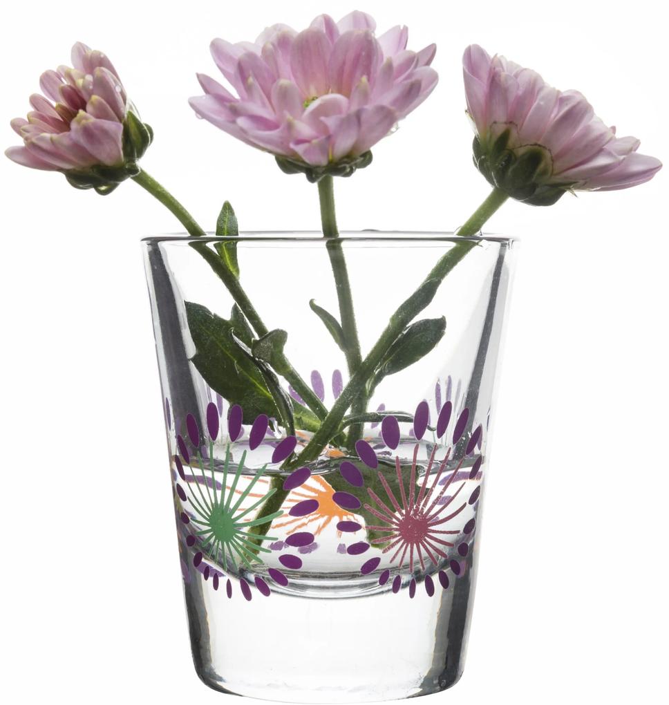SAGAFORM Fantasy sklenice, malé, 4ks, fialové/růžové