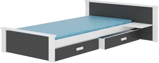 Postel s matrací ALDEX SHELF 200x90 – uhlová