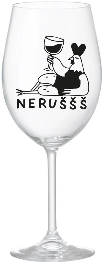 NERUŠŠŠ - čirá sklenice na víno 350 ml