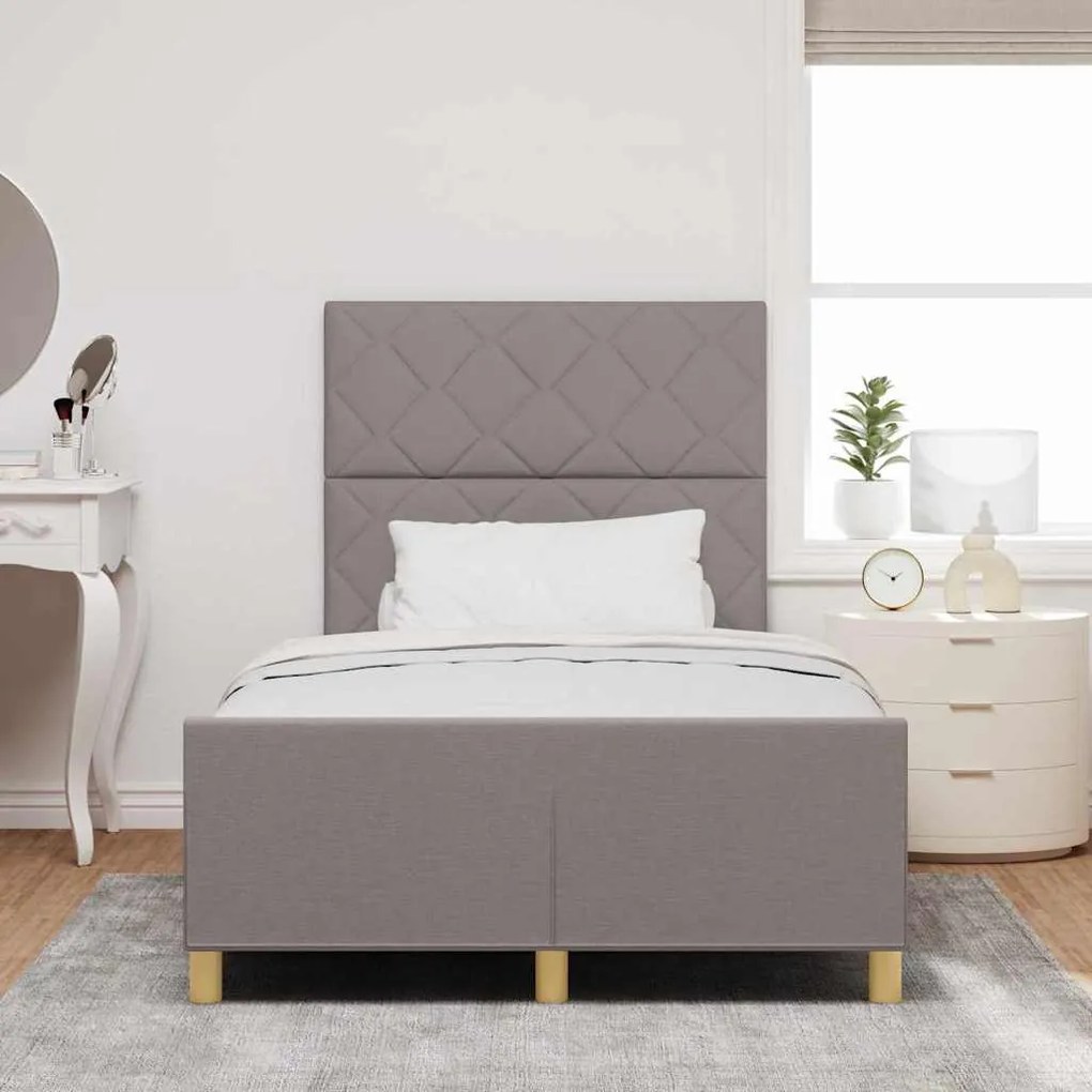 Rám postele s čelo Taupe 120 x 200 cm textil 3344799