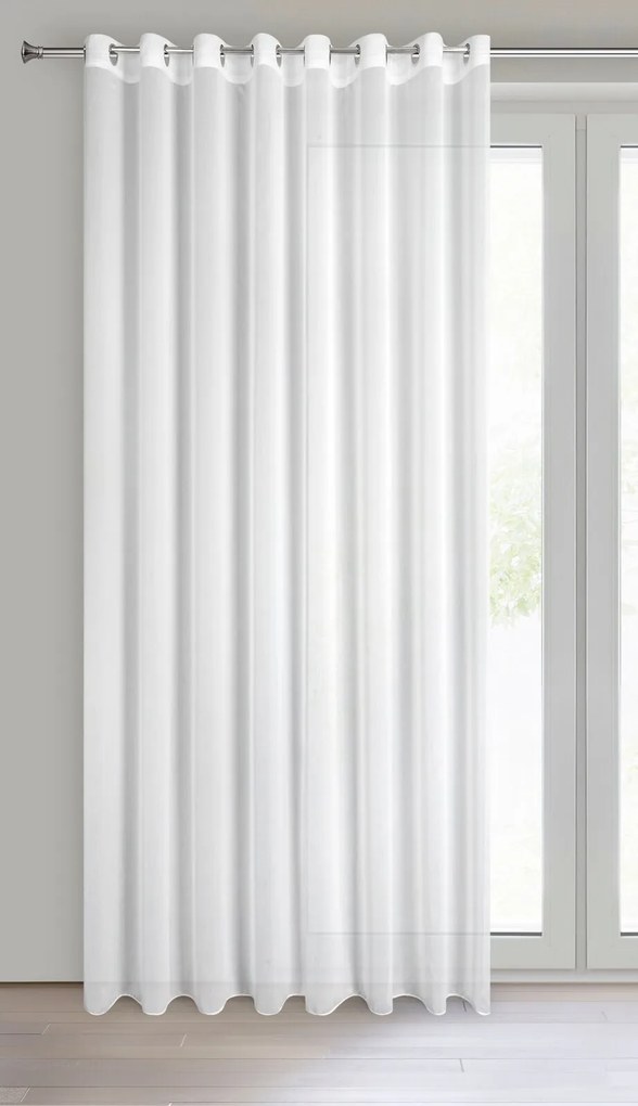 ZÁCLONA NA KROUŽCÍCH TIRSA 300 CM X 250 CM CM BÍLÁ