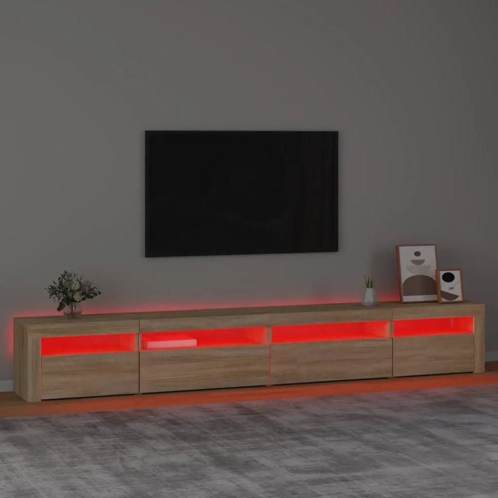 TV skříňka s LED osvětlením dub sonoma 270 x 35 x 40 cm 3152748