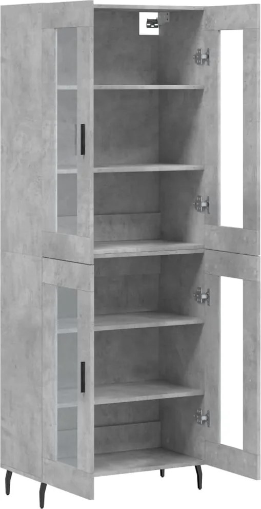 Skříň highboard betonově šedá 69,5x34x180 cm kompozitní dřevo 3198293