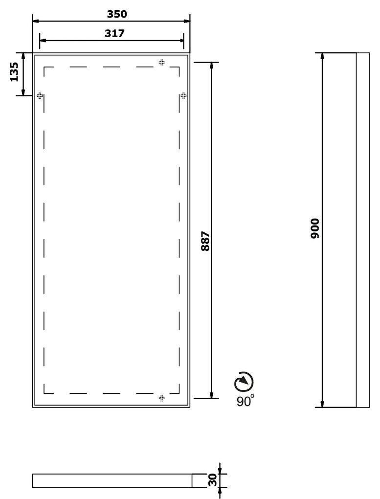 Sapho Sapho, Koupelnový set LATUS X 40, dub stříbrný, KSET-077