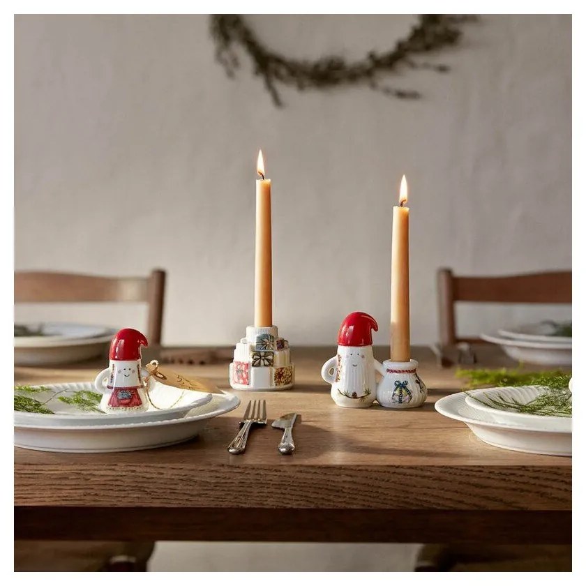 Keramický svícen s vánočním motivem Hammershøi Christmas Father Elf – Kähler Design