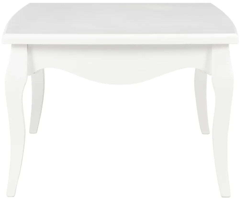 Konferenční stolek bílý 110 x 60 x 40 cm masivní borové dřevo - Default Title