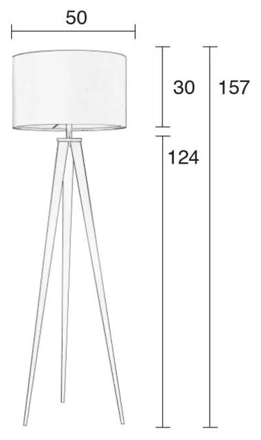 Bílá stojací lampa Zuiver Tripod, ø 50 cm