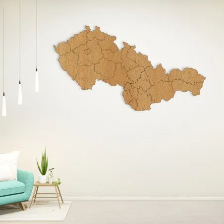 Puzzle mapa České a Slovenské republiky, Československo | SENTOP HDF-M011