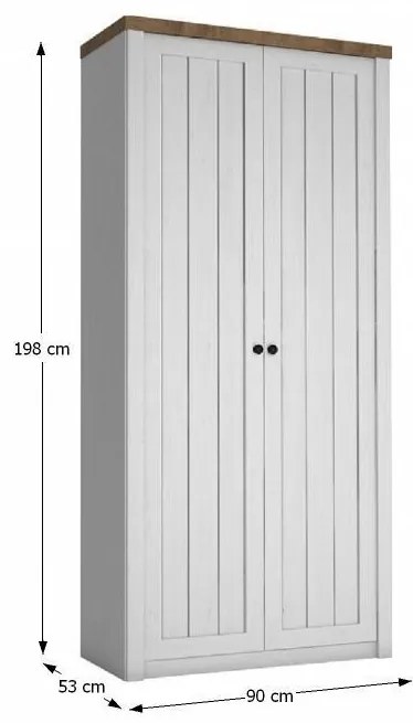 Tempo Kondela, s.r.o. Skříň, sosna Andersen / dub lefkas, PROVANCE