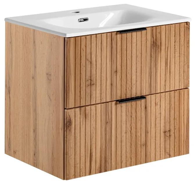 Koupelnová skříňka s umyvadlem ADEL Oak U60/1 | 60 cm