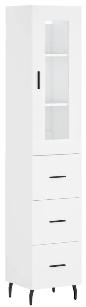 Skříň highboard bílá 34,5 x 34 x 180 cm kompozitní dřevo,  3199249