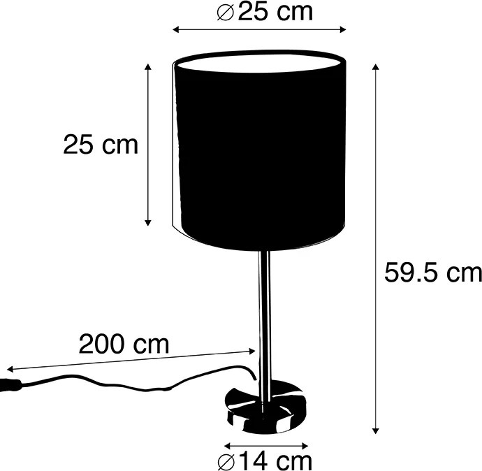 Stolní lampa ocelová se zeleným stínítkem 25 cm - Simplo