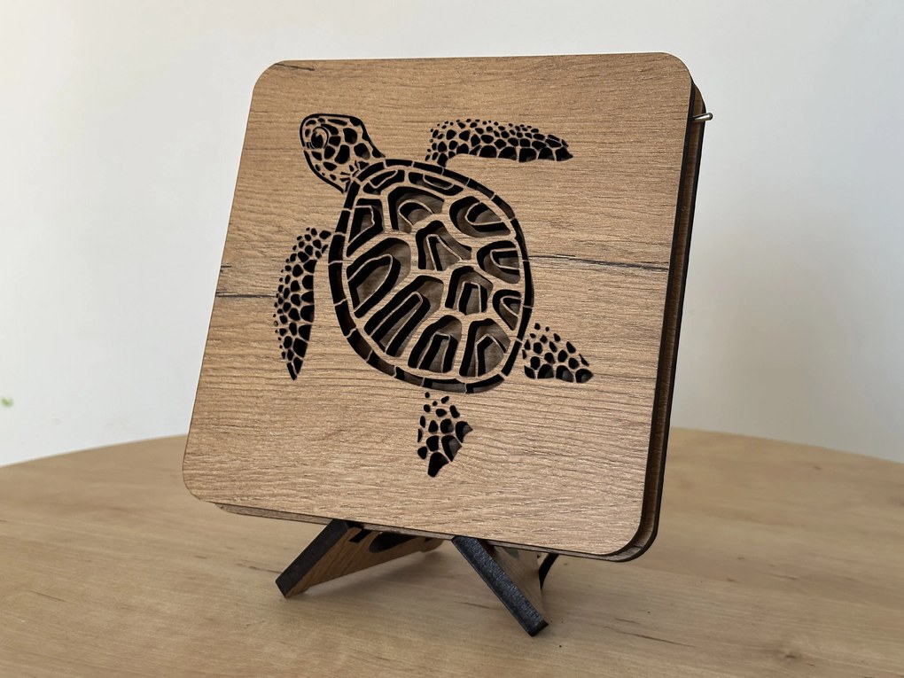 Li-Go "Želva" lampa 19x19cm provedení povrchu: bříza